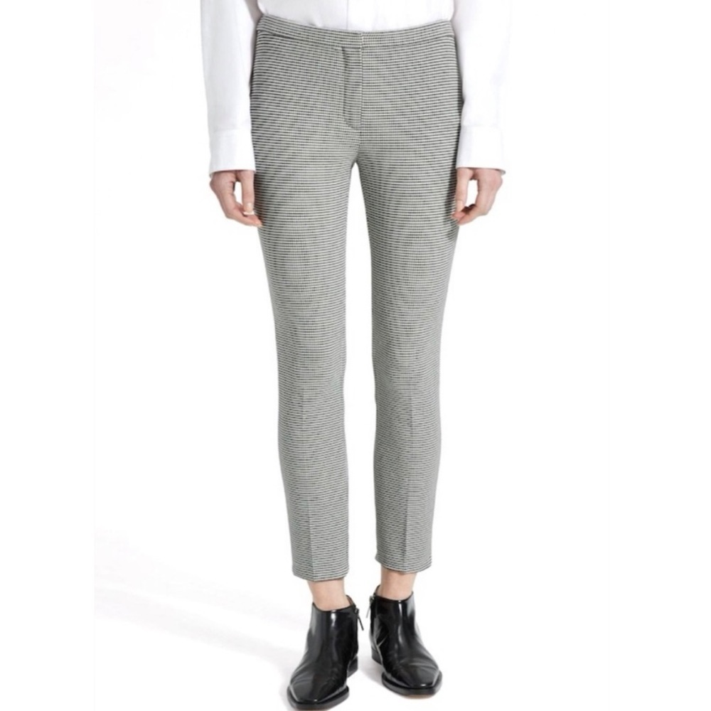 Theory Black White Mini Houndstooth Classic Cropped S… - Gem